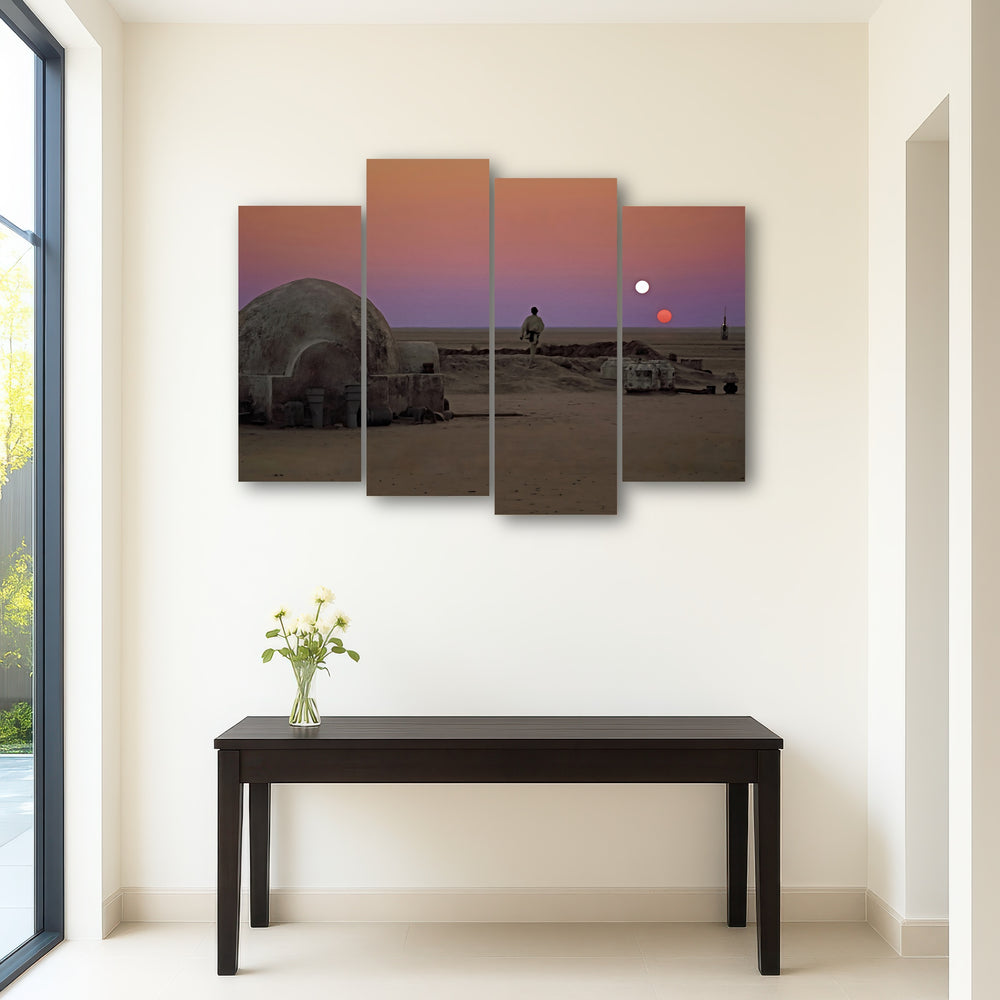 Binary Sunset Wall Art